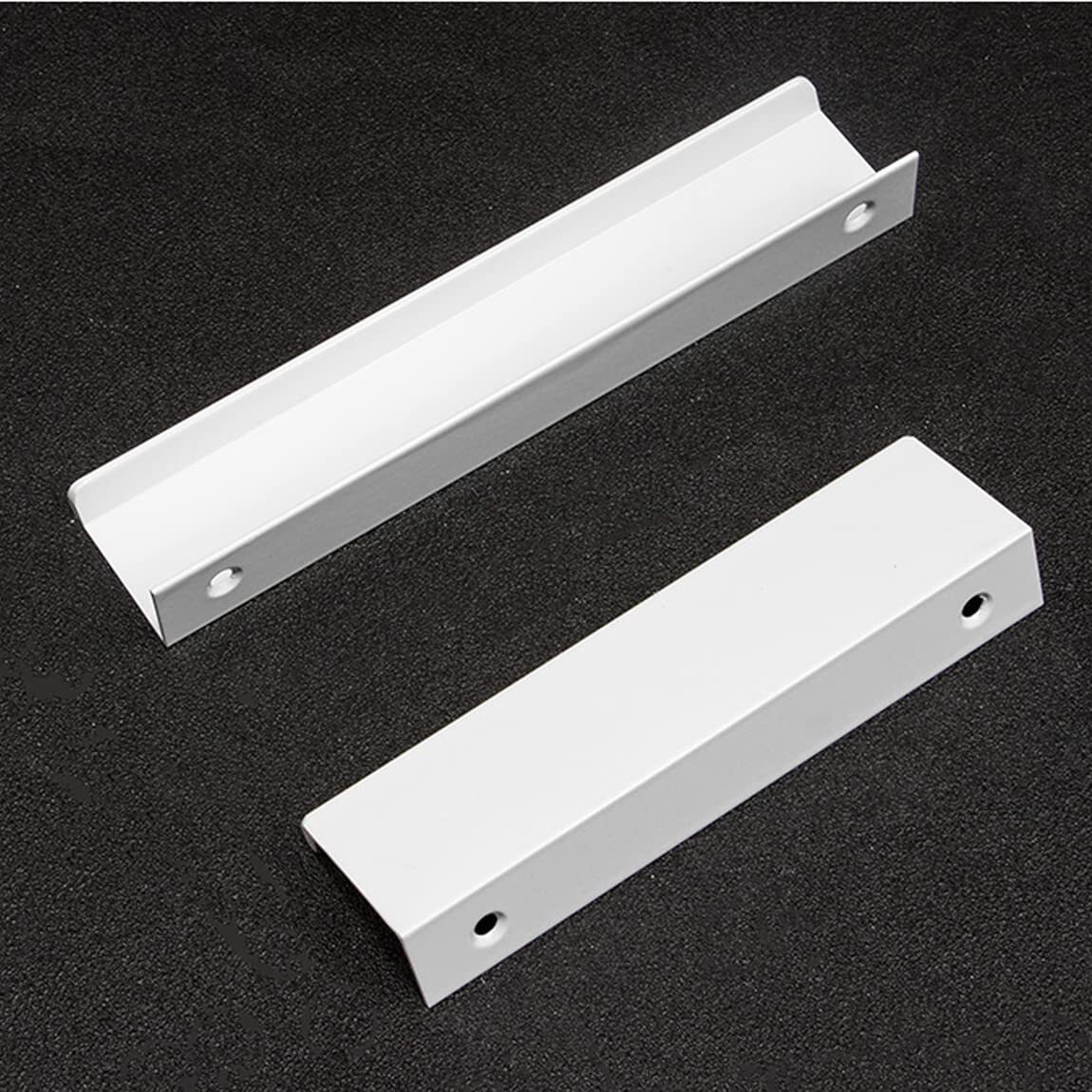 6 Pack Finger Edge Pull Furniture Drawer Handles Bright White Hidden ...