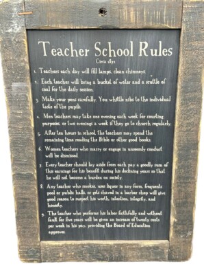 Teacher Sign 1871 Rules On Chalk Board Great Gift Classroom Circa 1880 ...