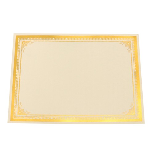 8 Sheets Certificate Necessity Gold Plated Award Paper Papers Supplies ...