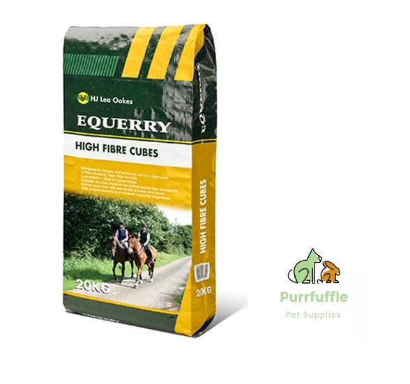 20KG EQUERRY HIGH FIBRE CUBES NON-HEATING LOW CALORIE HORSE FOOD FEED ...