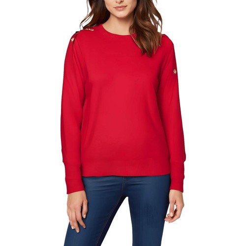 Karl Lagerfeld Paris Womens Red Ribbed Shirt Pullover Sweater Top XS BHFO 8367 | eBay