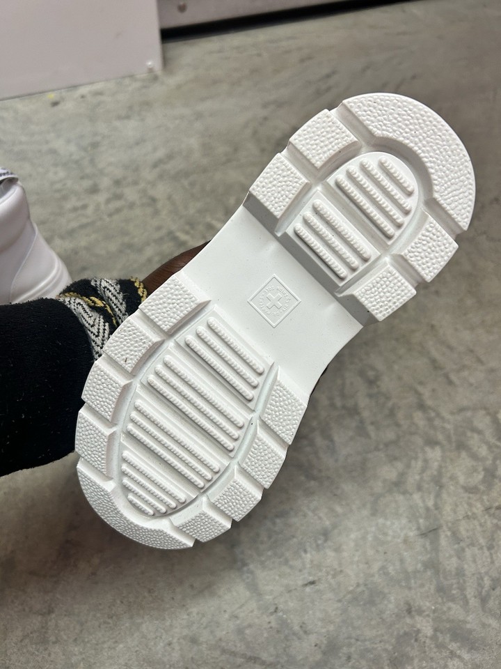 Doc Martin Combs Air Wair Platform Boots White Wiman’s Size 5 | eBay