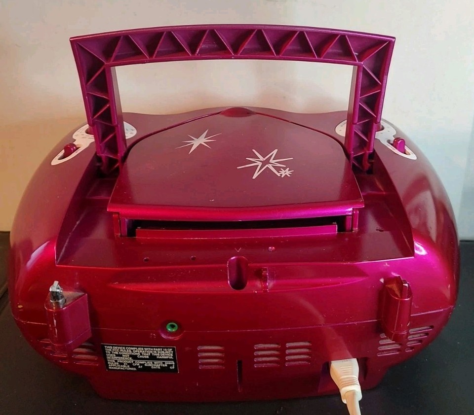 NextPlay Glitz Glitter Cd Boombox Np400gb White Power Cord No Antenna ...