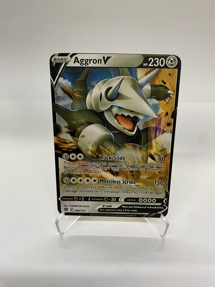 Aggron V Gold Metal Pokémon Card-Collectible Gift Display！Christmas ...