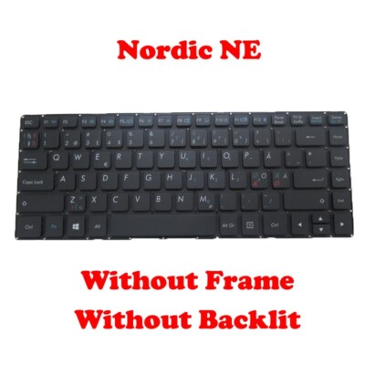 Laptop Keyboard For GETAC S410 G3 S410G3 Nordic NE-RO No Backlit Black ...