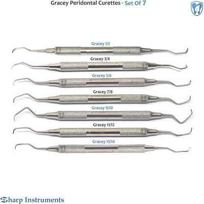 Periodontal Dental Gracey Curettes SubGingival Root Planing Scaling ...