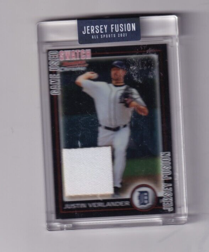 2021 JUSTIN VERLANDER JERSEY FUSION GU JERSEY RELIC NEW YORK METS ...