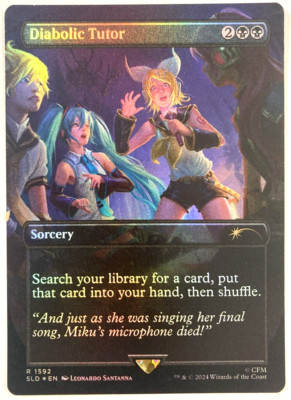 MTG Diabolic Tutor RAINBOW FOIL Secret Lair Hatsune Miku 1592 NM | eBay