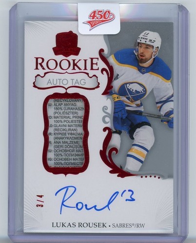 UD The Cup 2023/24 - Rookie Tag Auto 3/4 - Lukas Rousek | eBay