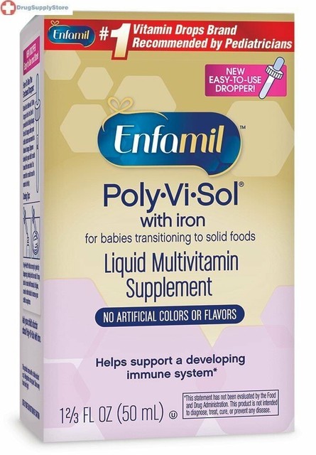 "Enfamil Poly-Vi-Sol Multivitamin Supplement Drops with Iron for ...