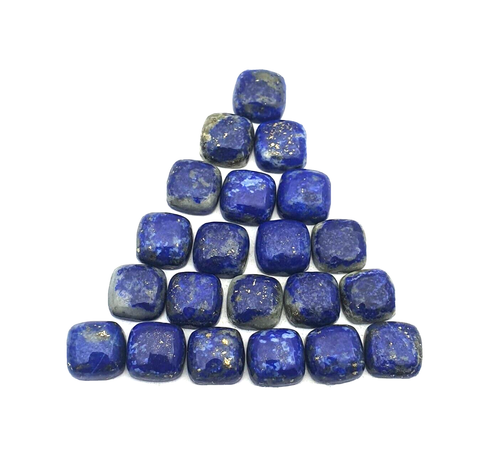 Natural Lapis Lazuli Square Cushion Cabochon Gemstone Lot 28 Pcs 10 MM ...