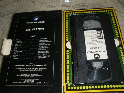 WCI HOME VIDEO EAST OF EDEN JULIE HARRIS JAMES DEAN 1976 VHS WITH ...
