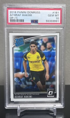 2018 Panini Achraf Hakimi Optic #181 (ROOKIE CARD) PSA 10 GEM MINT | eBay
