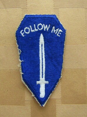 original U.S. Army Infantry Training School Follow Me Patch , white ...