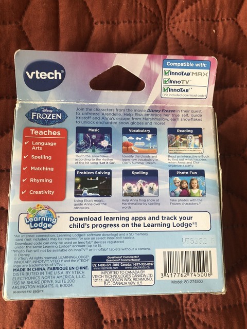 VTech InnoTab Software Frozen Standard 2day Ship for sale online | eBay