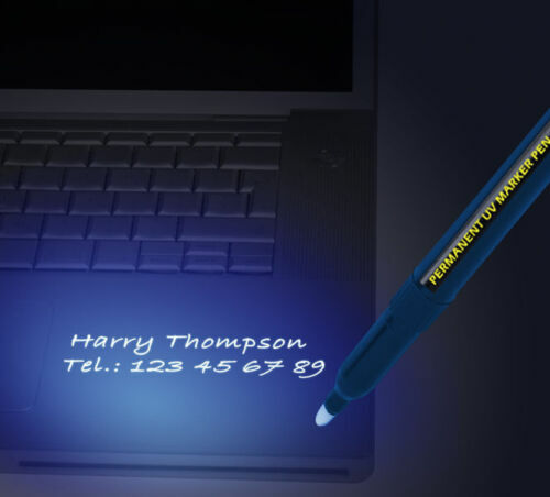 Permanent Ultra Violet Security Kit Invisible Ink Marker Pen Stickers ...
