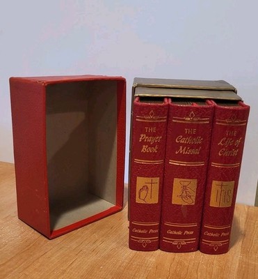 THE LIBRARY OF CATHOLIC DEVOTION 3 Hardcovers ORIGINAL BOX 1954 ...