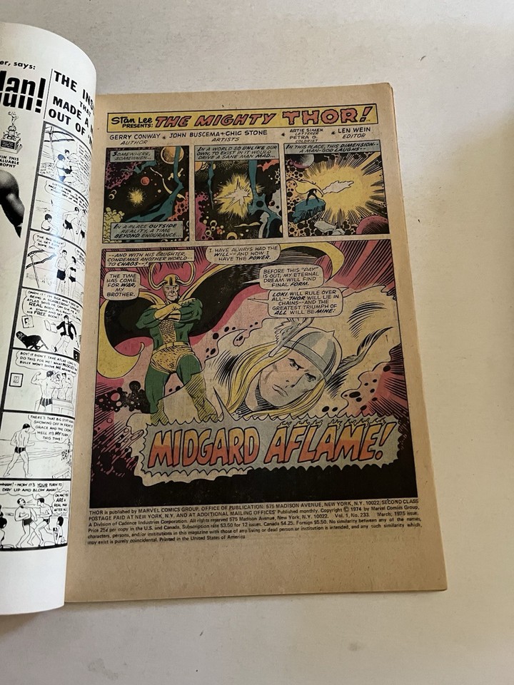 THE MIGHTY THOR #233 Marvel 1975 John Buscema Art Bronze Age FN 6.0 | eBay