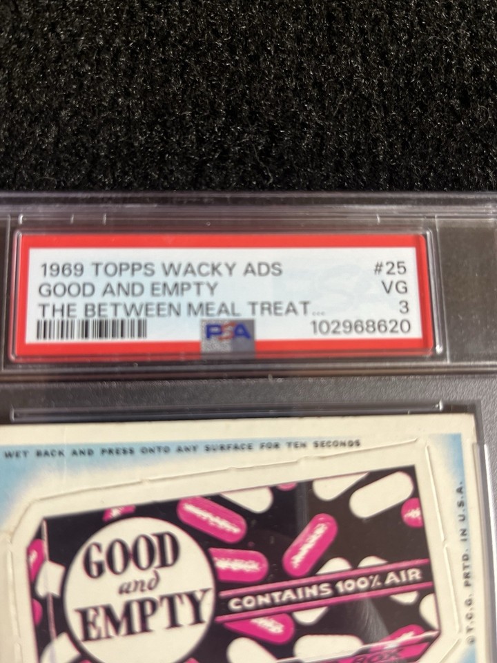 1969 Topps Wacky Packages Ads #25 Good And Empty PSA Graded VG 3 | eBay
