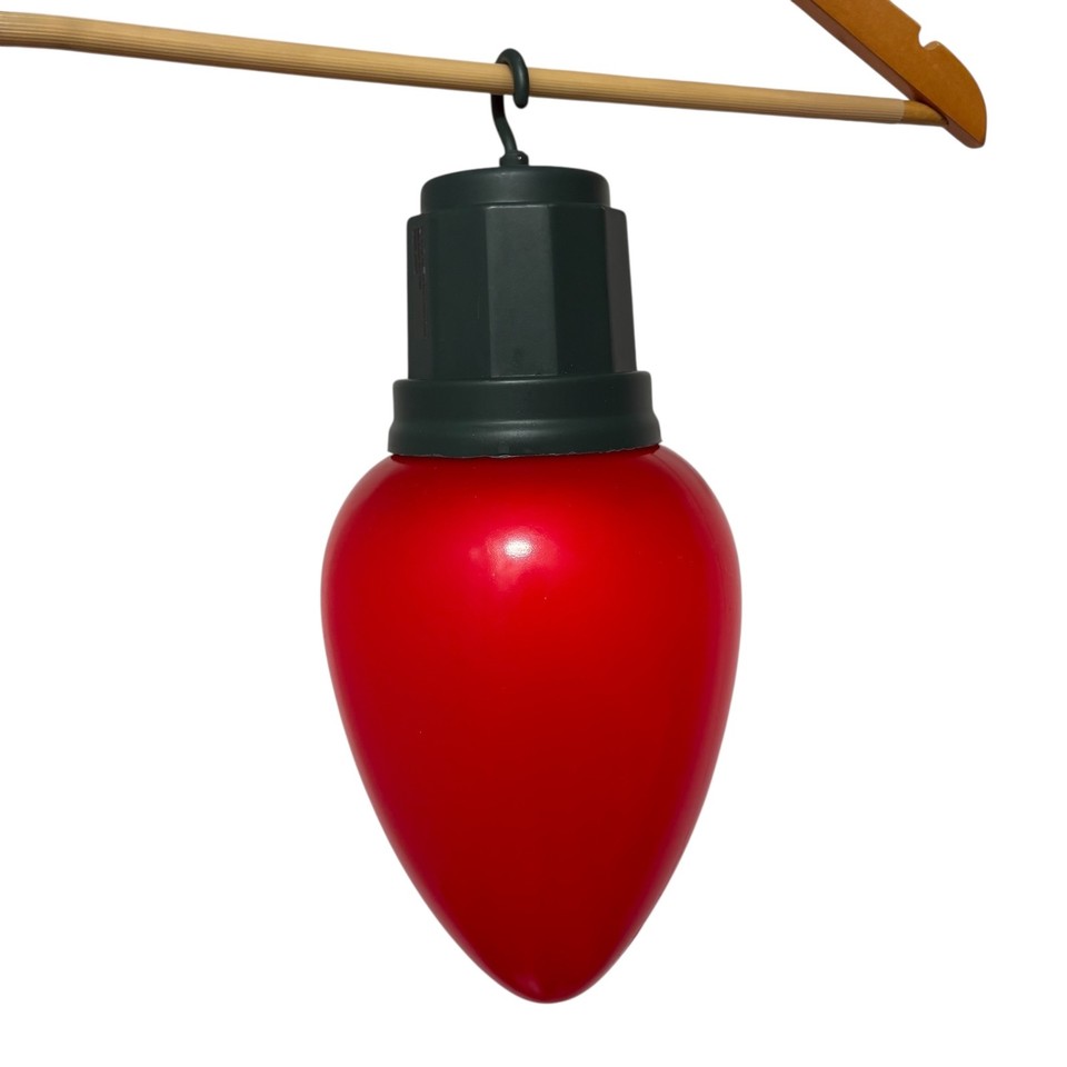 Home Accents Holiday 13 in. Red LED Jumbo Bulb w/Timer Oversized ...