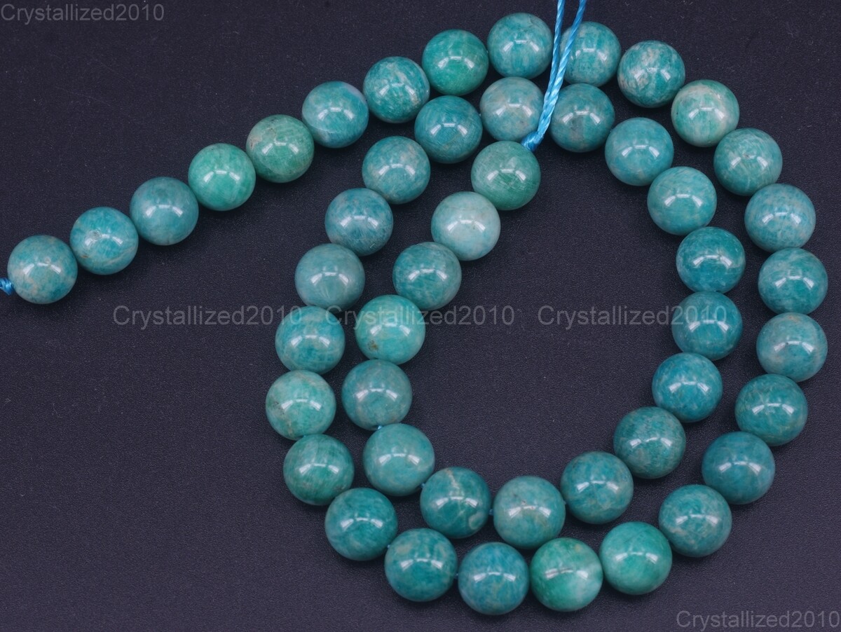 AAA Natural Peruvian Amazonite Gemstone Round Loose Beads 4mm 6mm 8mm ...