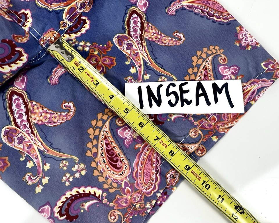 Polo Ralph Lauren Men’s Large Swimming Shorts Paisley Blue Trunks Lined ...