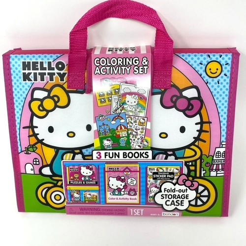 Bendon Hello Kitty Coloring And Activity Set Stickers Puzzles 3 Books ...