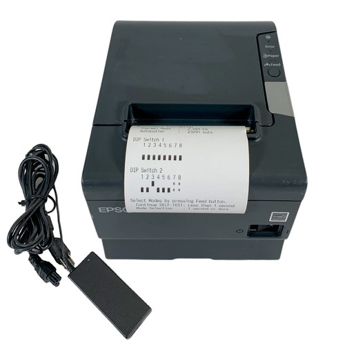 EPSON TM-T88V M244A POS COMPACT THERMAL RECEIPT PRINTER USB SERIAL + AC ...