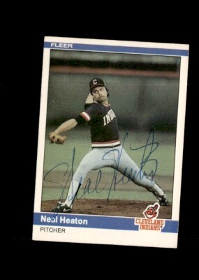 Neal Heaton 1984 Fleer Indians authentic autographed card | eBay