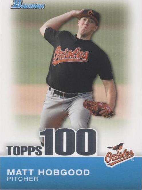2010 Bowman - Topps 100 Prospects Matt Hobgood #TP93 (RC) for sale ...
