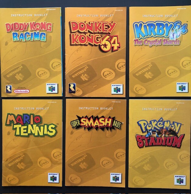 Authentic Nintendo 64 N64 Manuals Booklets - Very Good - YOU CHOOSE | eBay