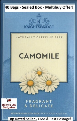 Knightsbridge Camomile infusion Tea 200 bags 5 Caffeine Sleep 100 Pure ...
