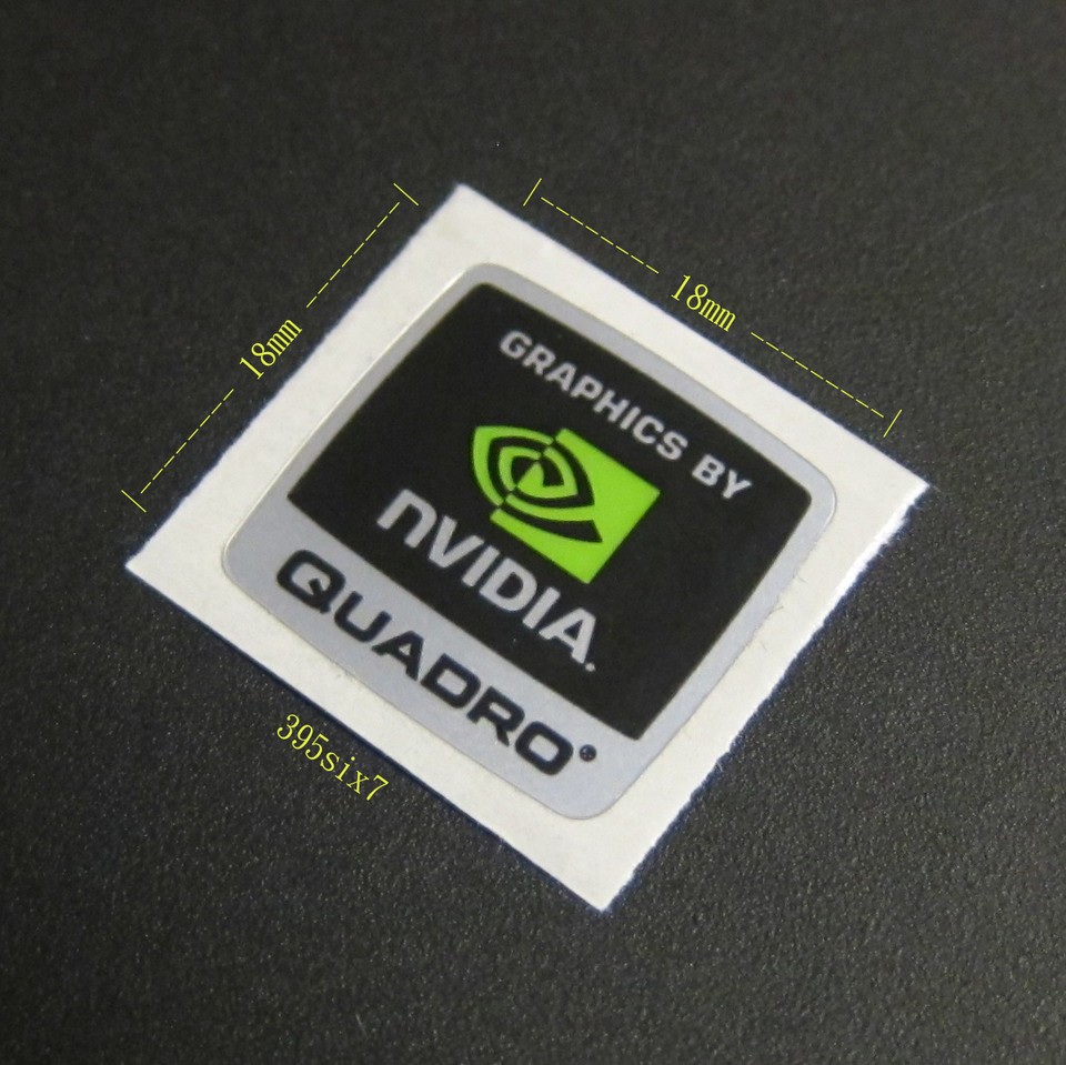 Nvidia Sticker - "GRAPHICS BY NVIDIA QUADRO STICKER 18 x 18mm" - NEW ...