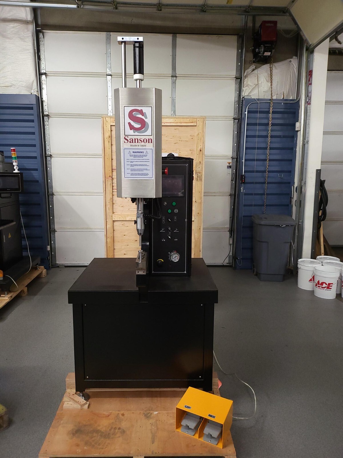 Sanson Hardware Insertion Press Machine 6 Ton 17.7" Throat Model 186M ...