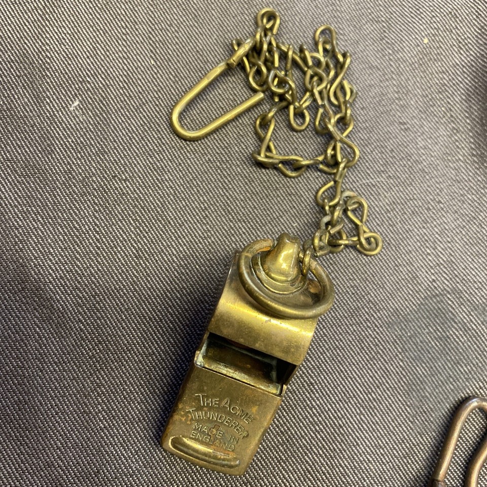 A Lot Of Three Vintage Whistles, Two Brass And A Silver The ACME ...