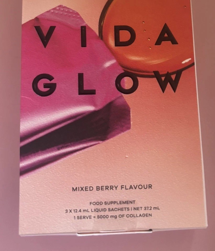 Vida Glow Collagen Liquid Advance in 'Mixed Berry'. three-day Sachet ...