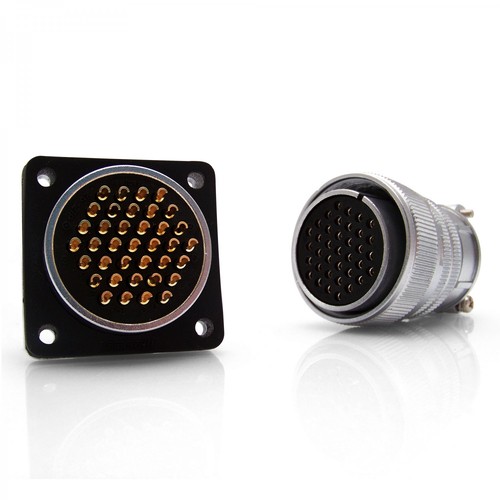 Circular 37 Pin Bulkhead Connector Engine Harness Firewall Plug Adapter ...