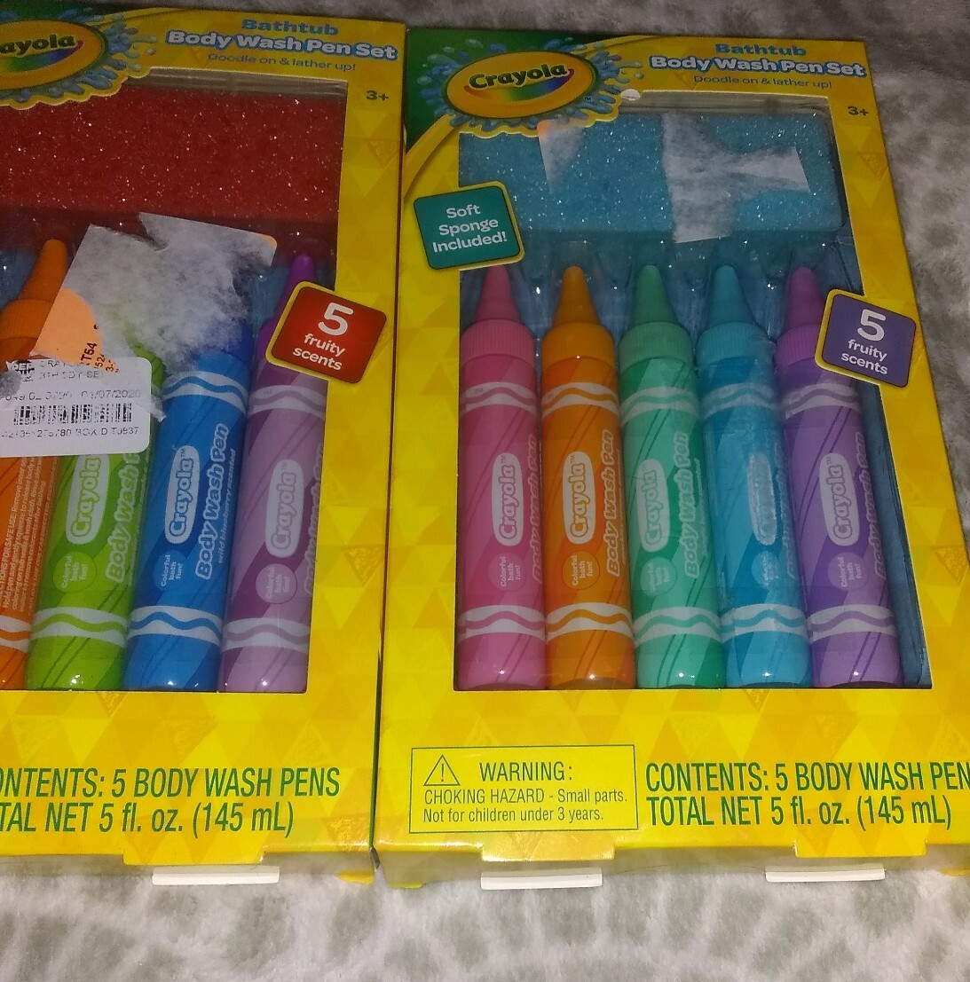 2 Crayola Bath Tub Crayons Kids Body Wash Pens Paint Sponge Craft ...