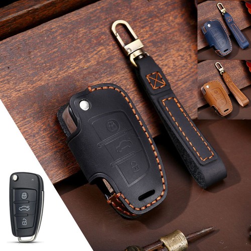Genuine Leather Smart Car Key Case Cover For Audi A1 A4 A6 A3 S1 S3 RS6 ...