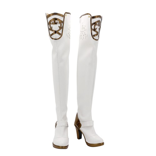 NieR:Automata Commander White Shoes Cosplay Women Boots Handmade | eBay