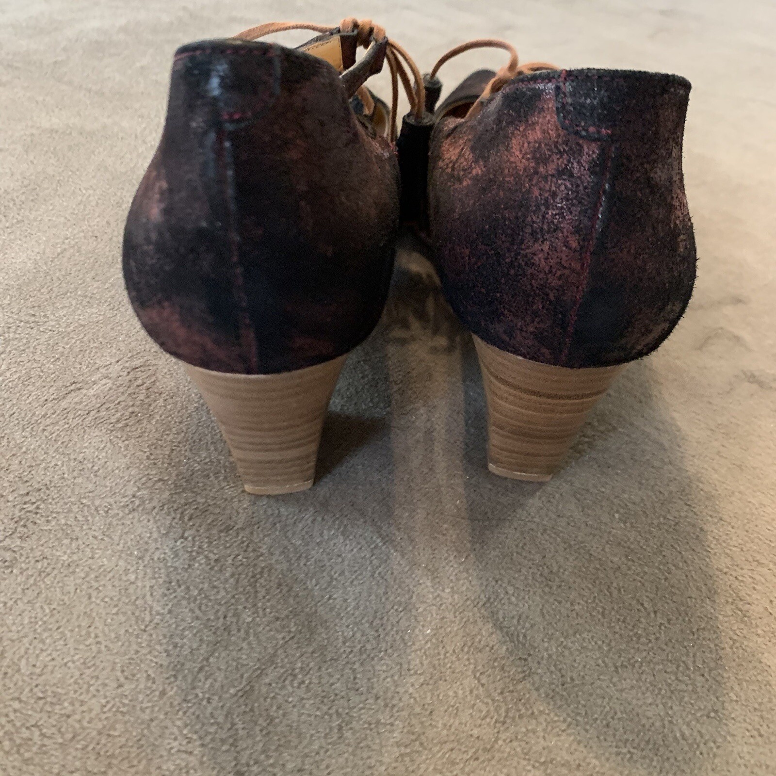 Sundance Natalia Laced Heels 38 Leather Upper Tassels Pointy Toe ...