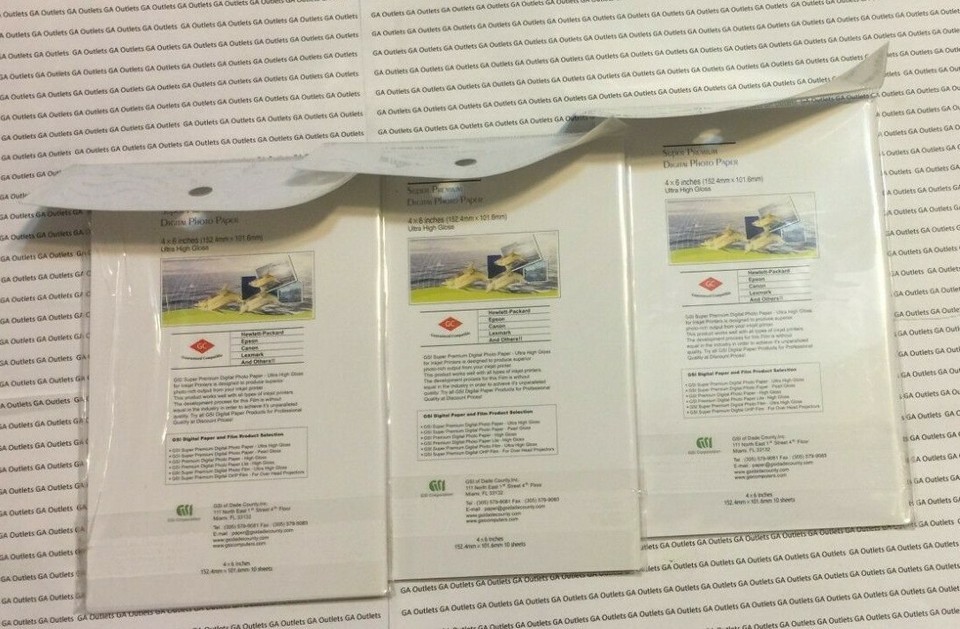 GSI Premium Photo Paper High Gloss (4 X 6) 3 packs | eBay
