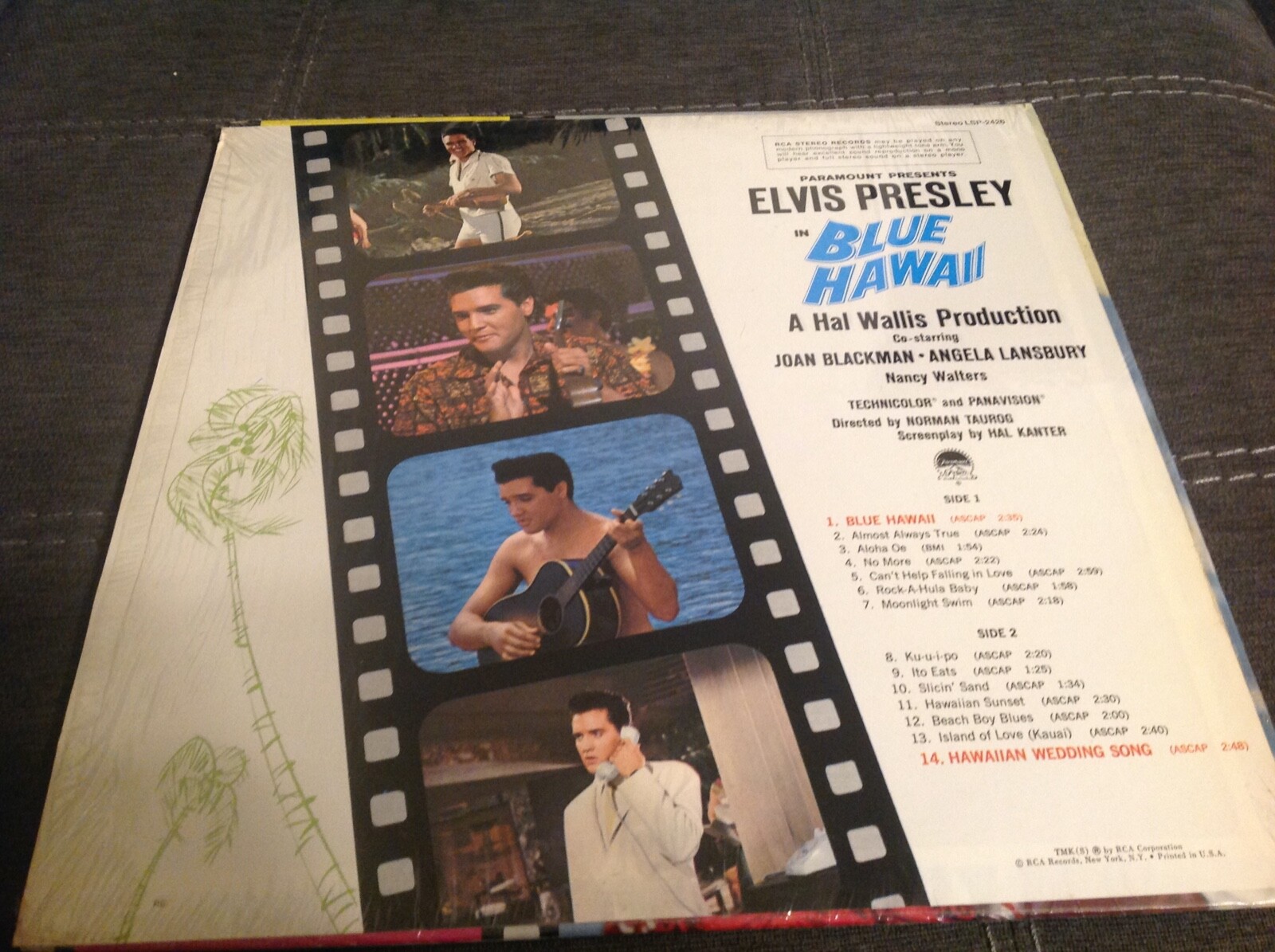 ELVIS PRESLEY BLUE HAWAII SOUNDTRACK VINYL LP ALBUM RCA VICTOR RECORDS ...