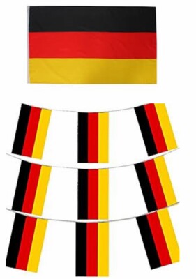 5FT X 3FT GERMANY GERMAN FLAG BUNTING 33FT 20 FLAGS 10M PARTY WORLD CUP ...