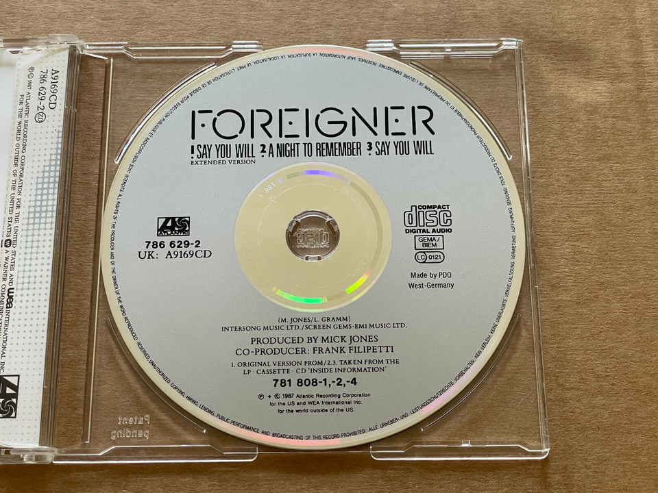 Foreigner - Say You Will 3 Track CD Single | eBay UK