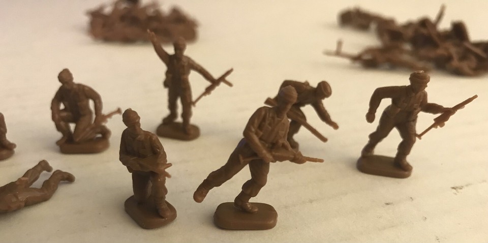 ESCI 1/72 WWII British Commandos 48 Plastic Action Figures Soldiers Kit ...