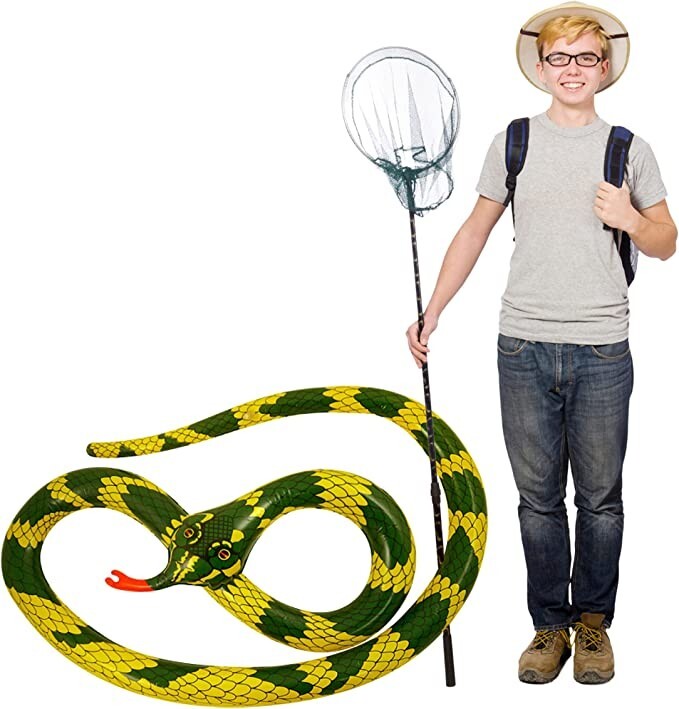8ft Long Reusable INFLATABLE SNAKE Australian Jungle Animal Beach Party ...