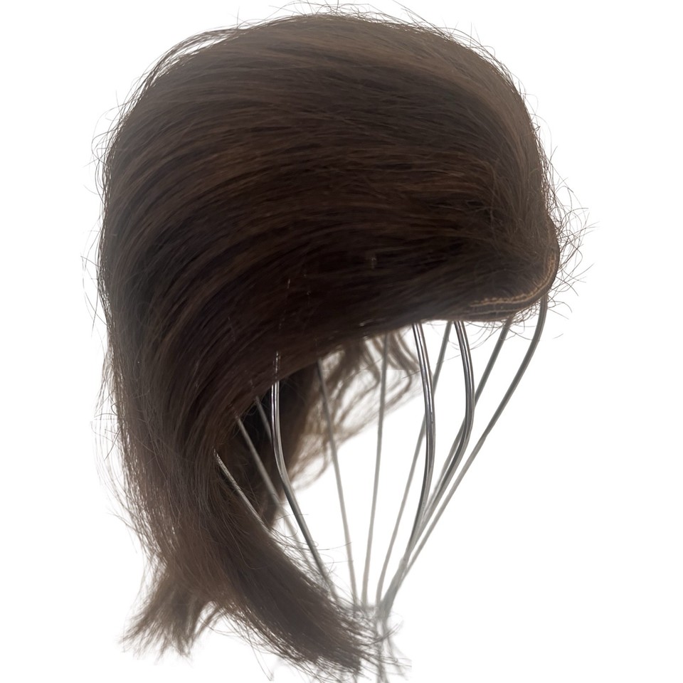 Vintage Hair Piece Wiglet - Real Hair - Medium Brown - EUC | eBay