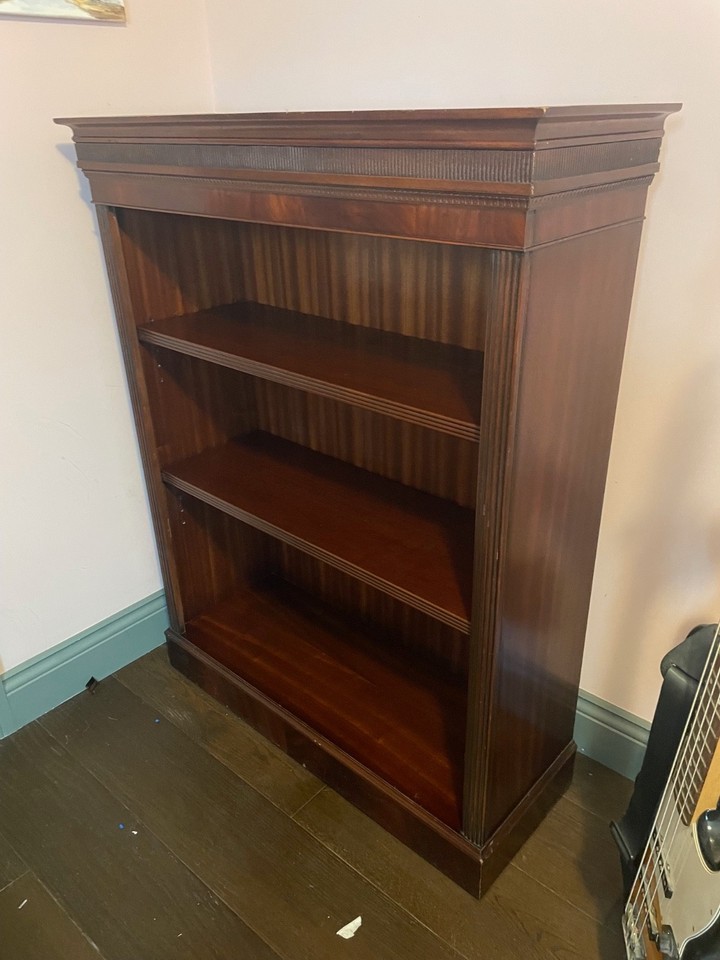 Dark wooden antique bookcase | eBay UK