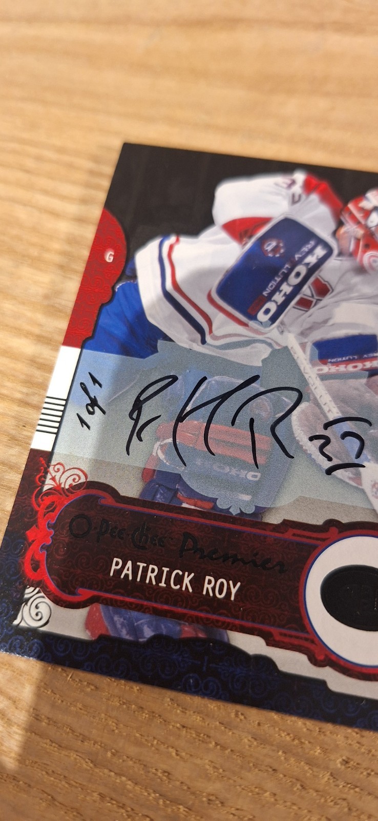 Patrick Roy 1/1 O-Pee-Chee Premier Auto – TRUE One of One – Canadiens ...